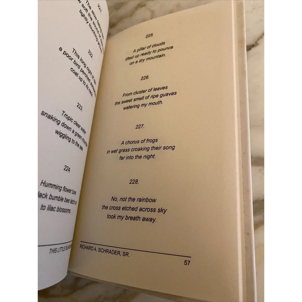 Accents | Richard A Schrader Sr Poetry White This Little Island Mine ...